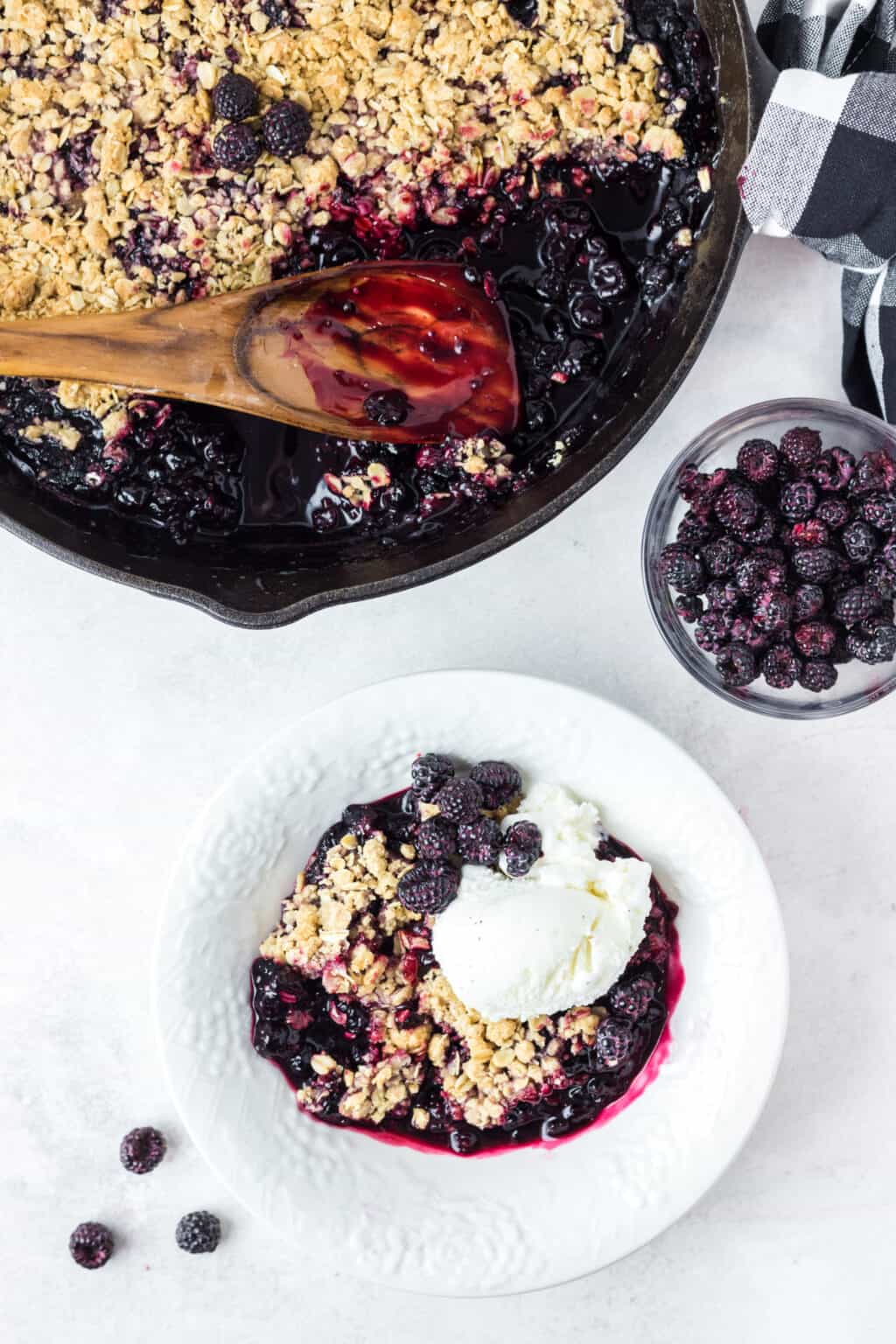 Old Fashioned Black Raspberry Crisp - My Organized Chaos