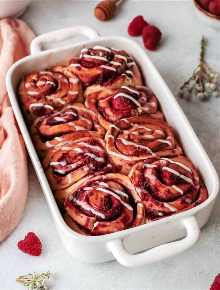 Raspberry Cinnamon Rolls - My Organized Chaos