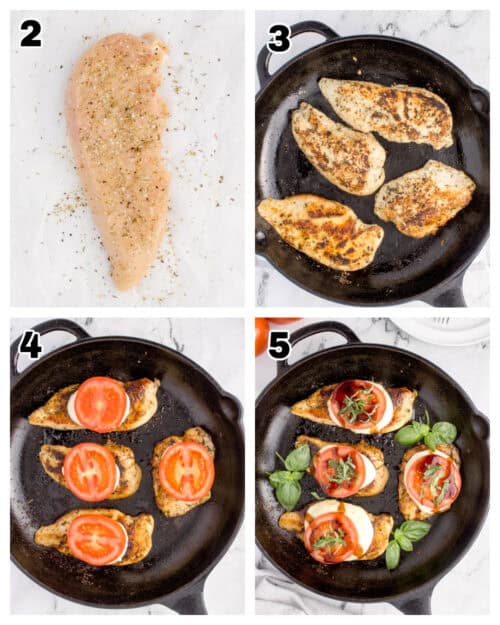 Easy Caprese Chicken - Skillet Recipe