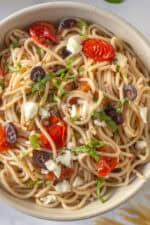 Easy Greek Spaghetti (Ready in 20 Minutes!) - My Organized Chaos