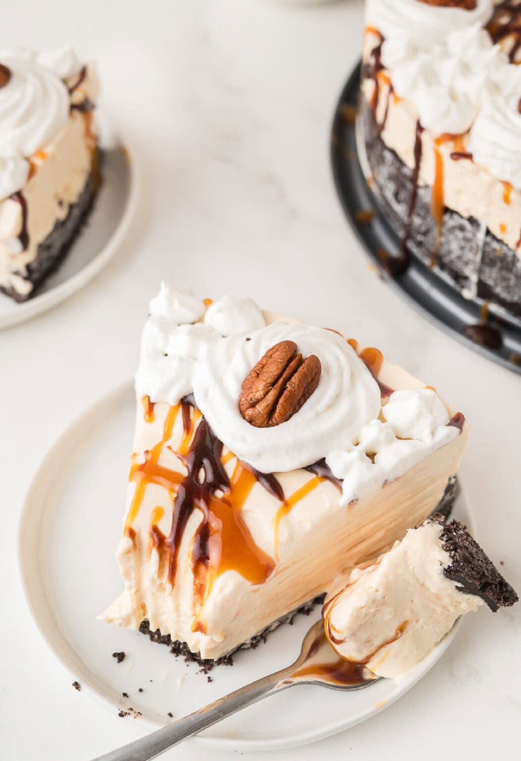 No Bake Turtle Pie Recipe - My Organized Chaos
